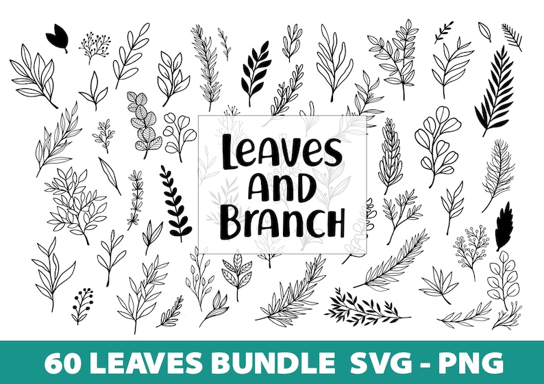 Leaves SVG, Botanical Png Clipart, Leaves Svg Bundle, Greenery Svg ...