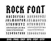 Rock Font Svg Rockband Letters Heavy Metal Font Music Font - Etsy