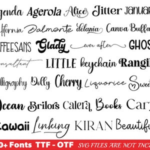The Ultimate 250 Fonts, Font Bundle, Cursive Font Bundle, Script Fonts, Canva Font, Commercial ...