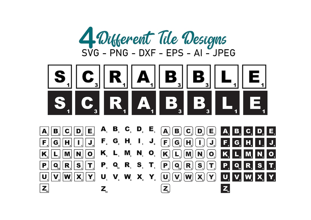 Scrabble Tiles Svg Files, Scrabble Alphabet Letters Svg Files for ...