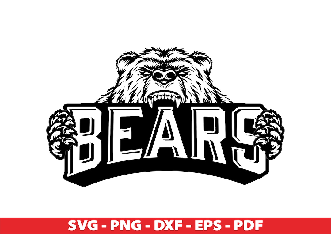 Bears Svg, Bear Head Clipart, Bears Png, Bears Svg Cut Files Cricut ...