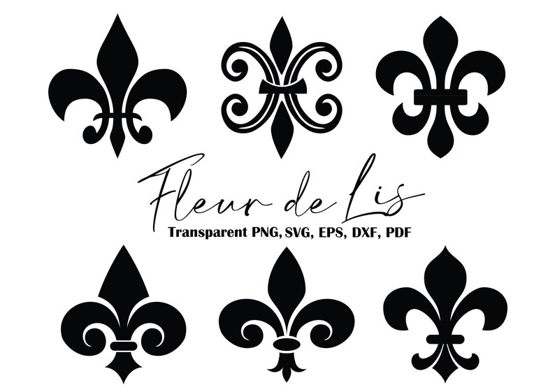 Saints Fleur Svg Fleur De Lis Svg Mardi Gras Set of 6 Fleur - Etsy