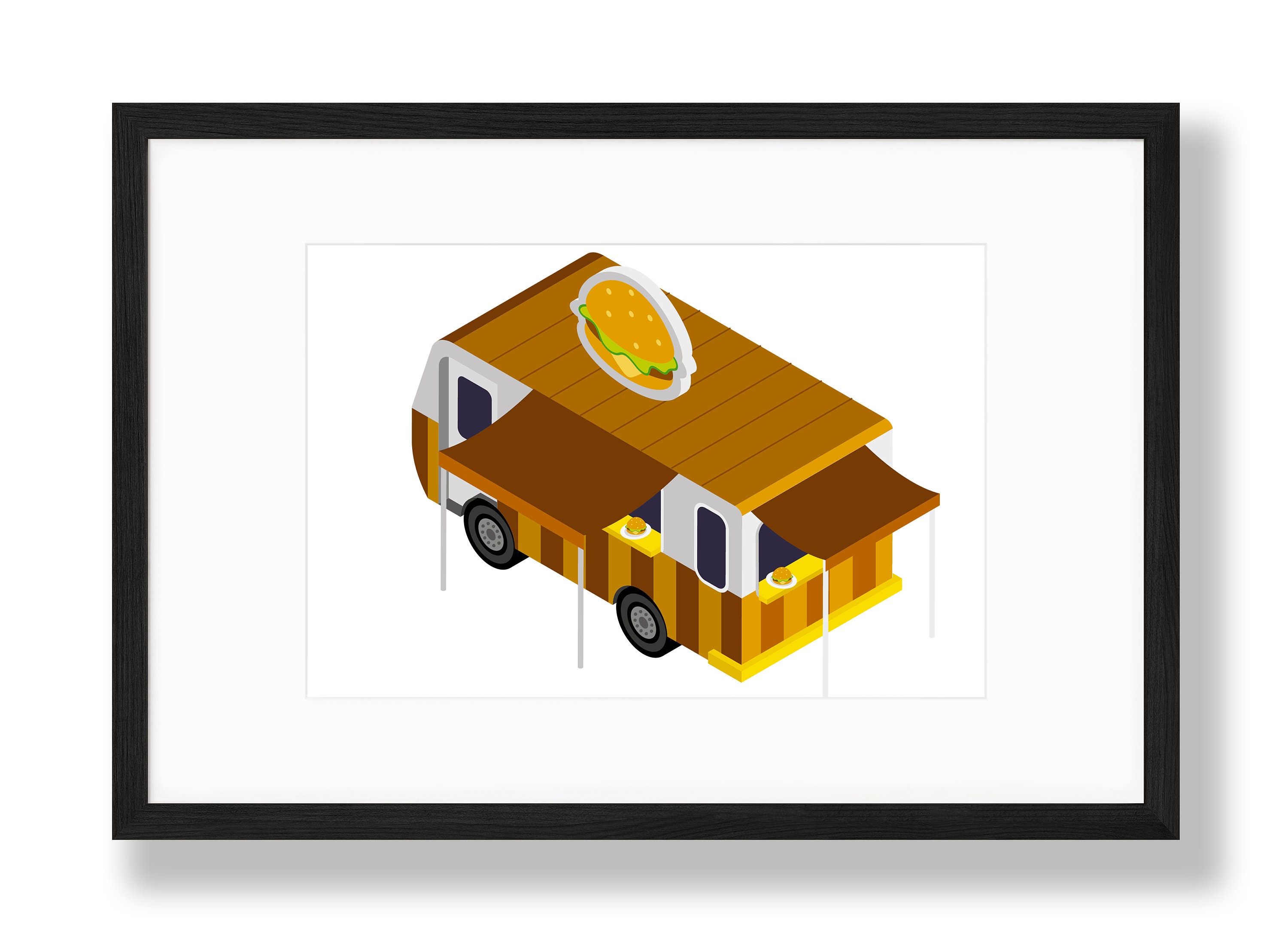 Hamburger Food Truck SVG | Clipart Artwork Digital File | Png - Pdf ...