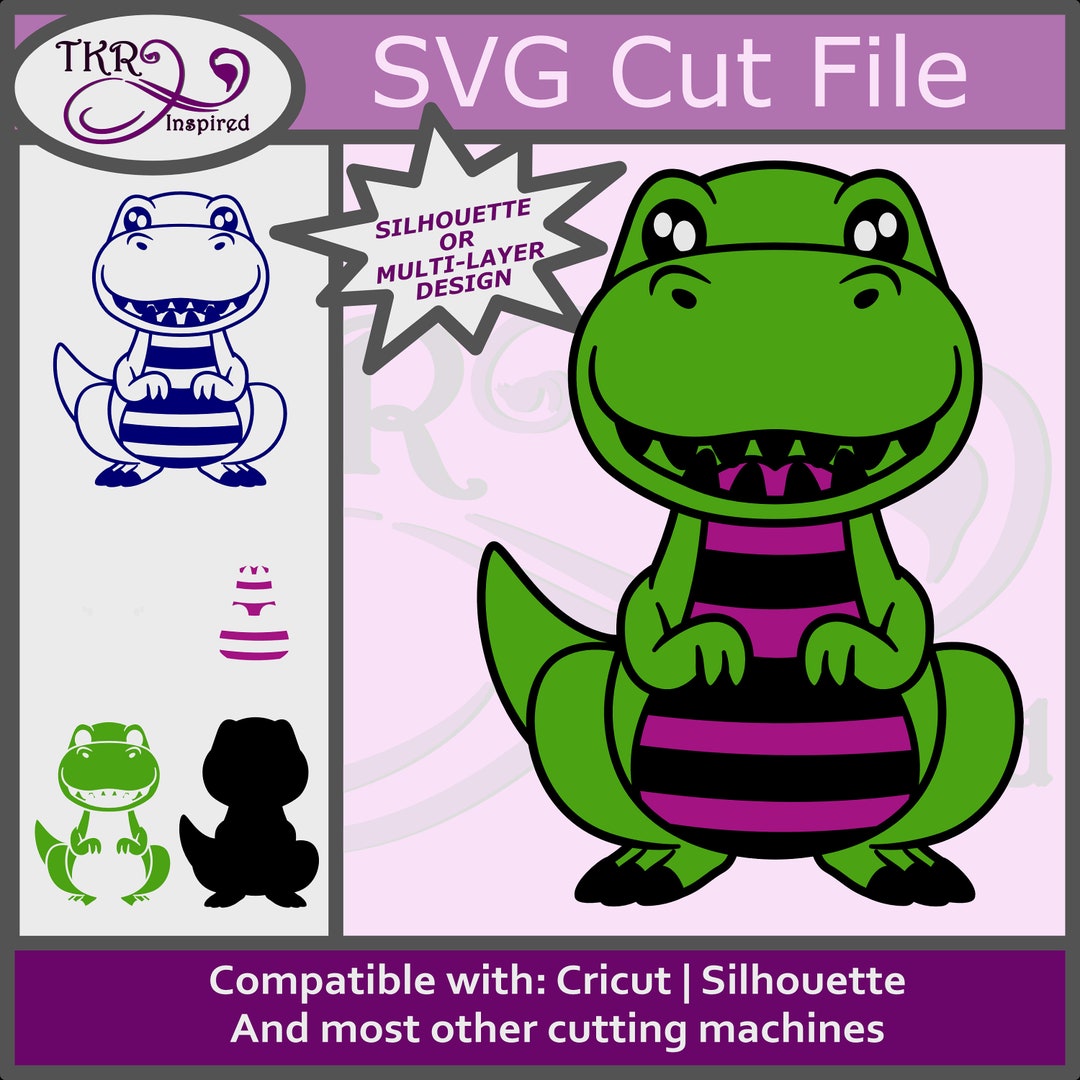T-rex SVG for Crafters Tyrannosaurus Rex Cuttable Design File Dinosaur ...