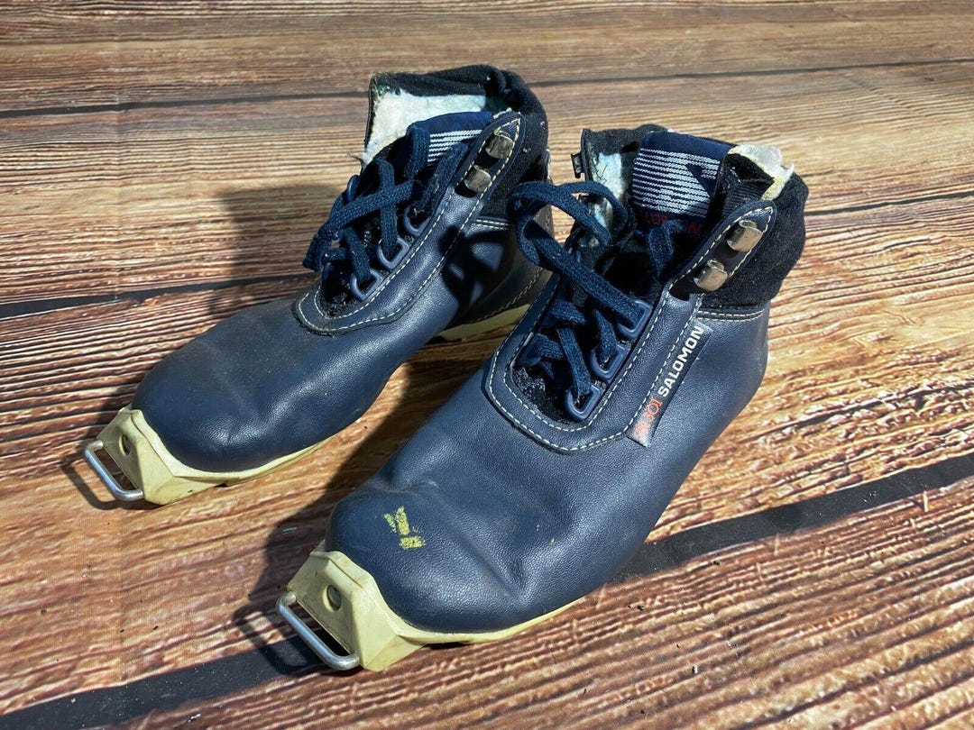 SALOMON Vintage Nordic Cross Country Ski Boots Size EU37 US5.5 SNS Old ...