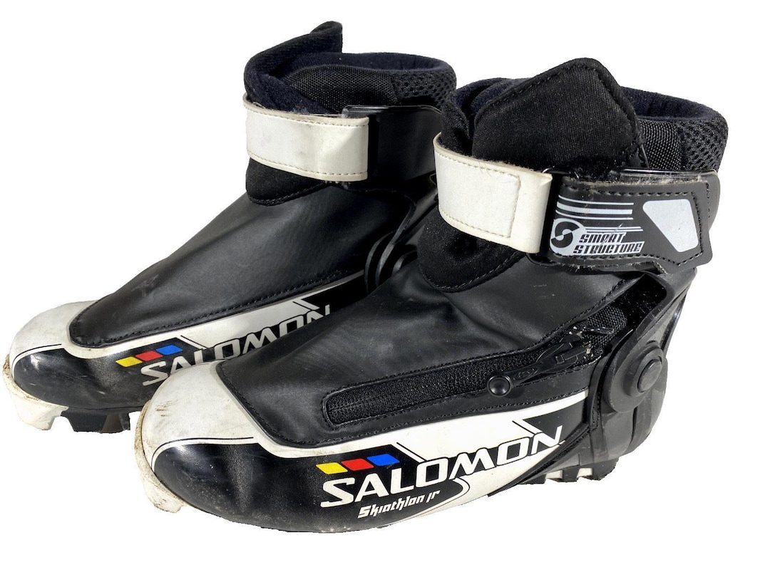 Salomon Kids Skiathlon Cross Country Ski Boots Size EU35 US3 SNS Pilot ...