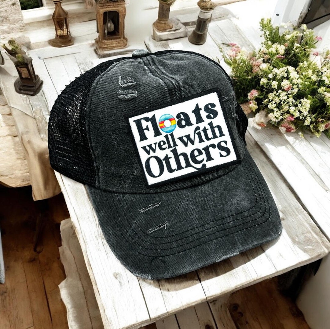 Womens Floats Well With Others Hat, Funny Pool Hat, Funny Boating Hat ...