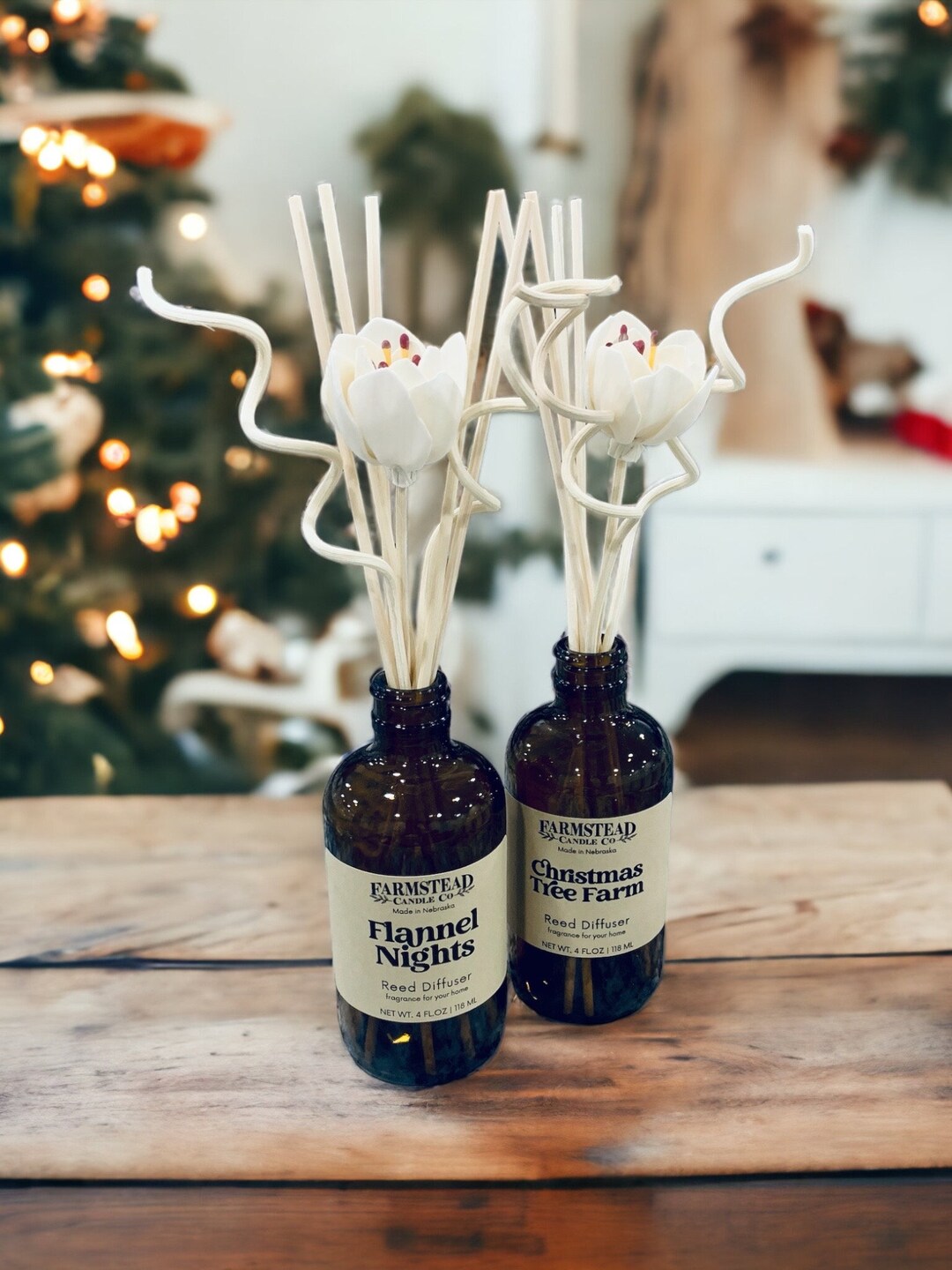 Winter Scent Room Diffuser, Flameless Candle, Wood Reeds, Diffuser ...