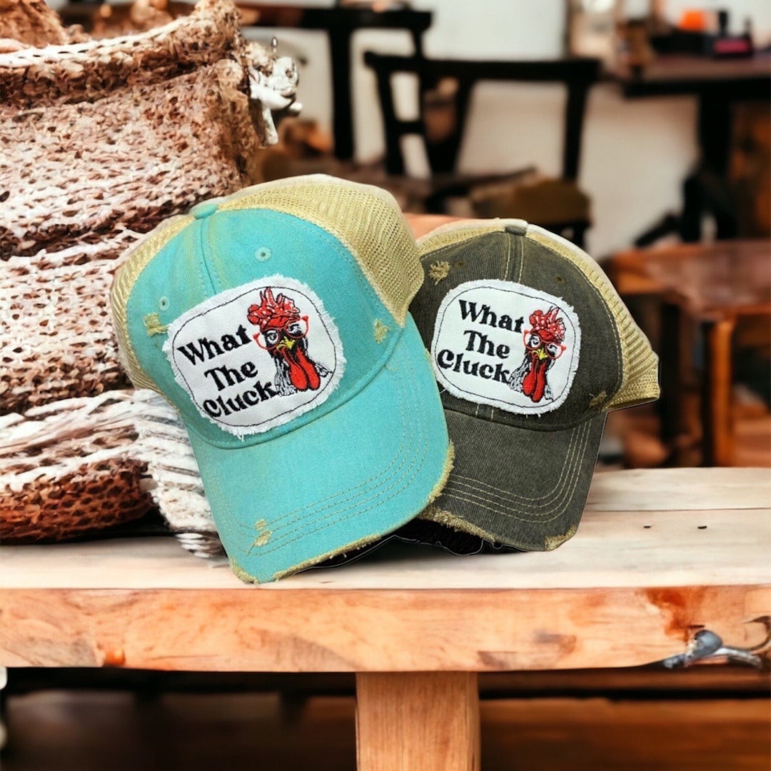 What the Cluck Hat/ Embroidered Chicken Hat Patch/ Country Girl Hat ...