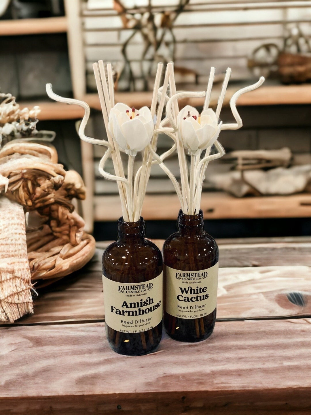 Classic Scent Room Diffuser, Flameless Candle, Wood Reeds, Diffuser, Phthalate Free Diffuser ...