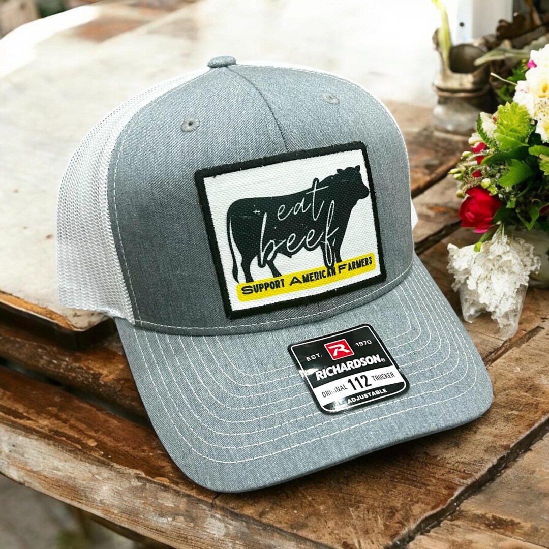 Eat Beef Support American Farmers Richardson 112 Hat, Farming Hat, Beef ...