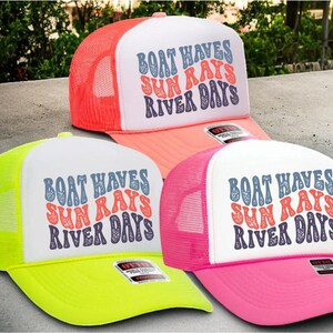 Boat Rays Sun Rays River Days Foam Trucker Hat, River Rat Hat, River ...