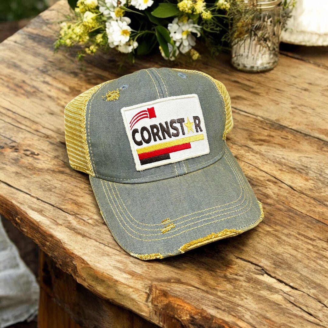 Corn Star Corn Hole Hat/ Funny Cornhole Apparel / Cornhole Winner Gift ...