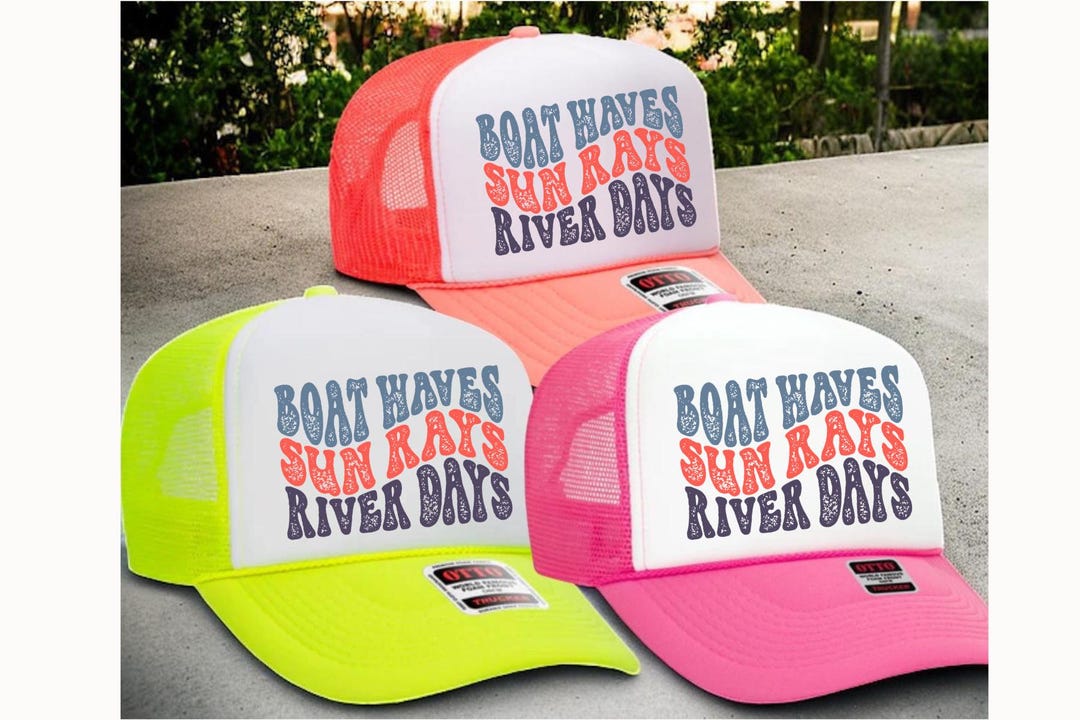 Boat Rays Sun Rays River Days Foam Trucker Hat, River Rat Hat, River ...