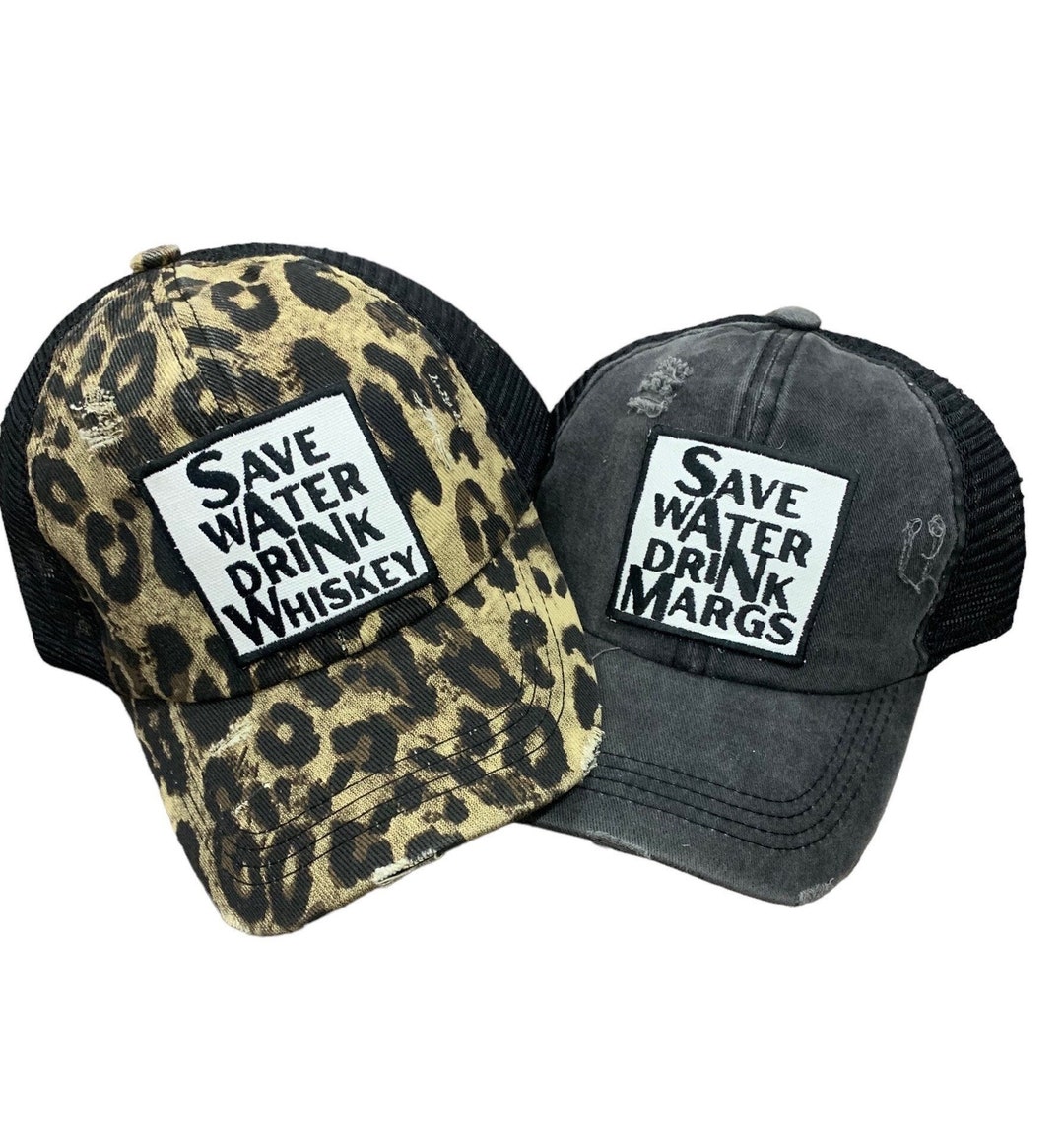 Women's Save Water Drink Margs Hat, Save Water Drink Whiskey Hat, Girls ...