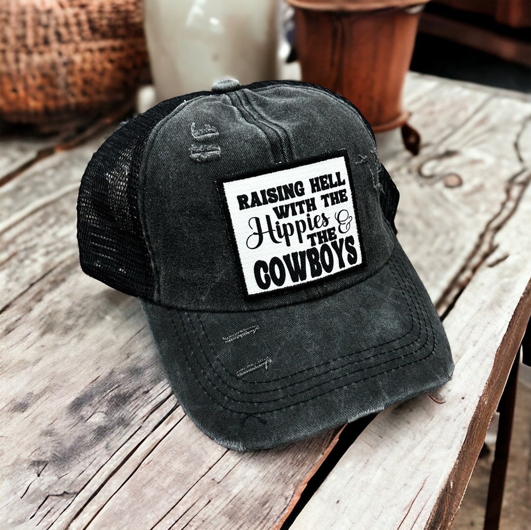 Women's Country Song Hat, Raising Hell With the Hippies and Cowboys ...