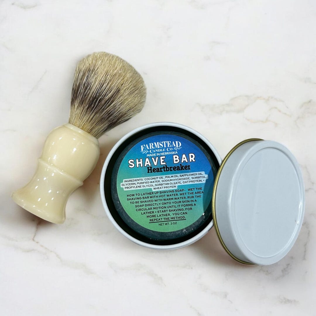 Mens 3 Oz Shave Soap Kit, Shave Bar, Soap Used for Shaving, Eco ...