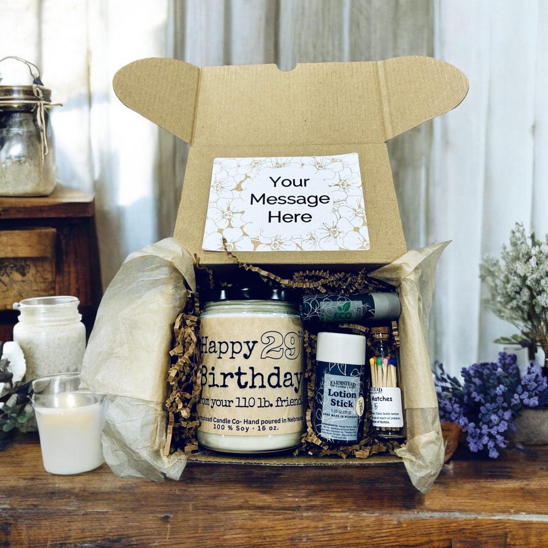 Happy 29th Birthday From Your 110 Lb Friend Gift Box, Candle Funny ...