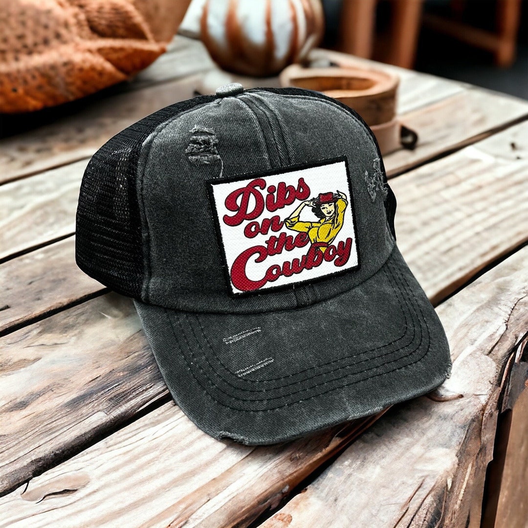 Dibs on the Cowboy Hat- Retro Country Girl Hat - Funny Cowboy Hat ...