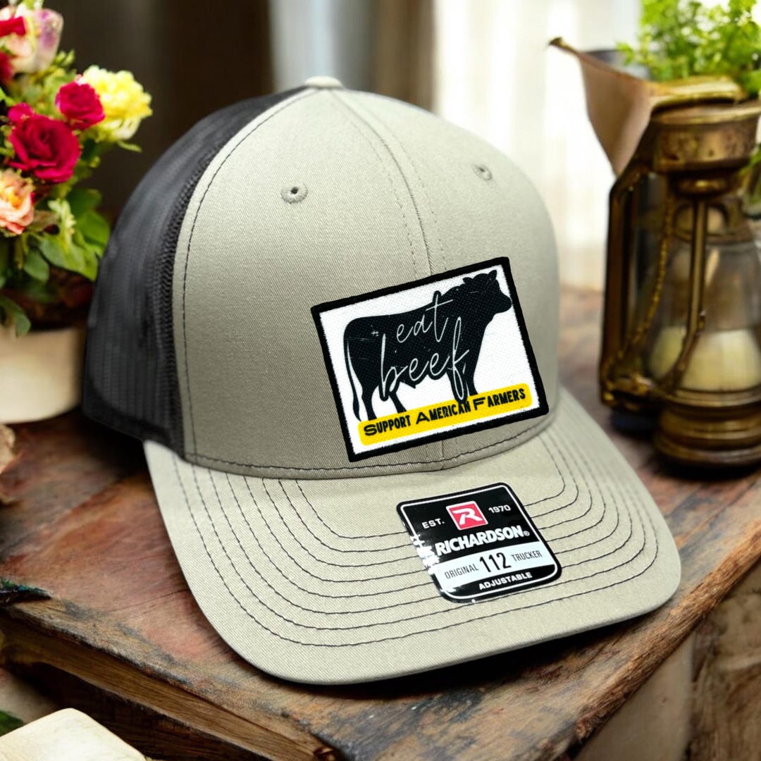 Eat Beef Support American Farmers Richardson 112 Hat, Farming Hat, Beef ...