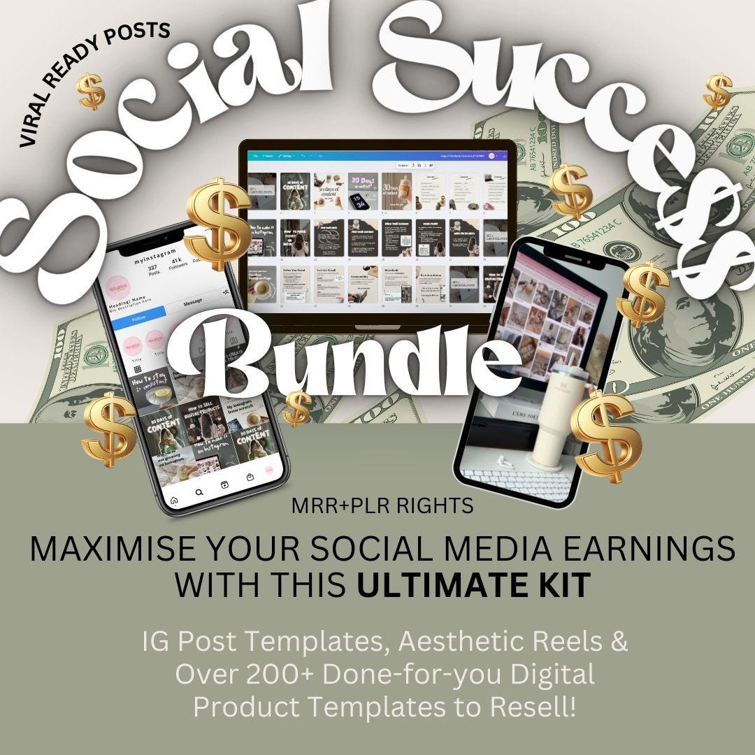 Social Success | Faceless Digital Marketing Bundle | Done for You ...
