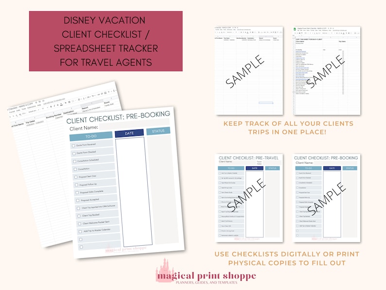 Client Tracker for Travel Agents / Client Google Sheet Templates for ...