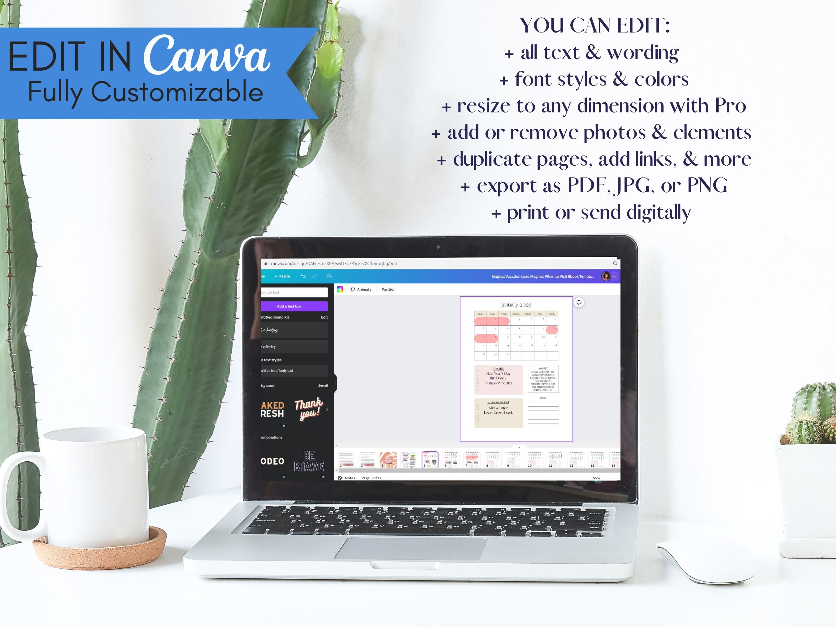 WDW Touring Plan Itinerary Canva Template / Daily Park Day Itinerary ...