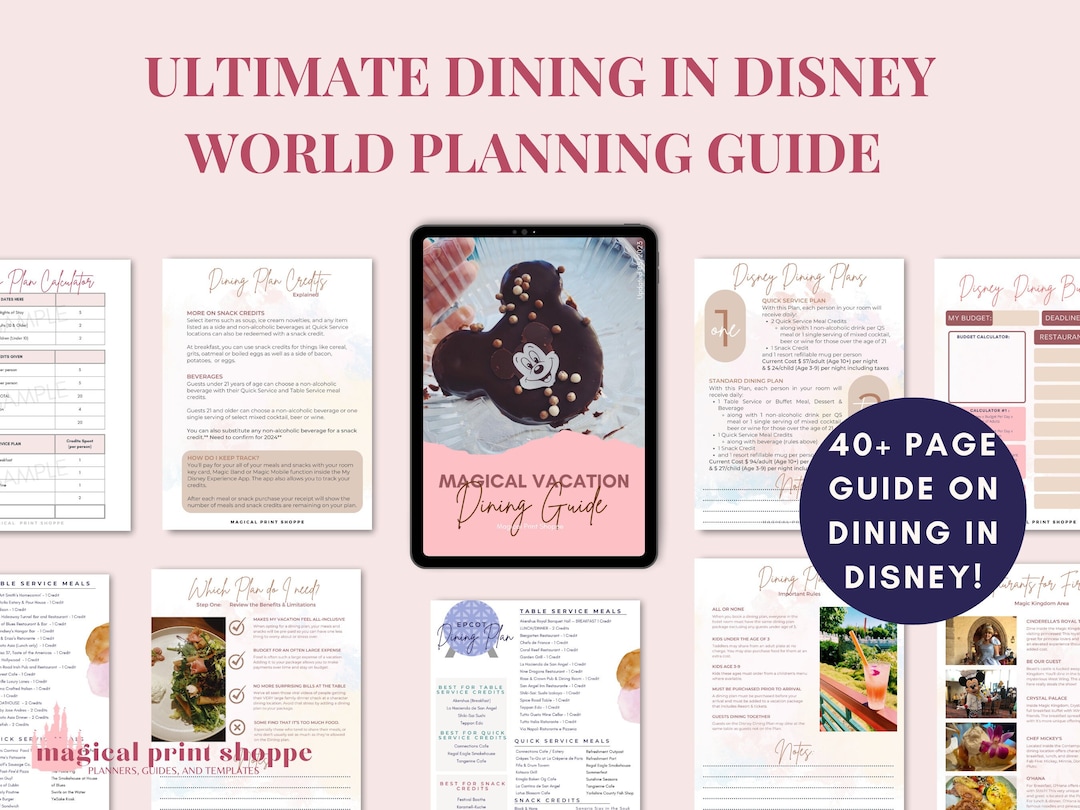 2025 Ultimate WDW Dining Guide / WDW Vacation Planning Printables / 35 ...