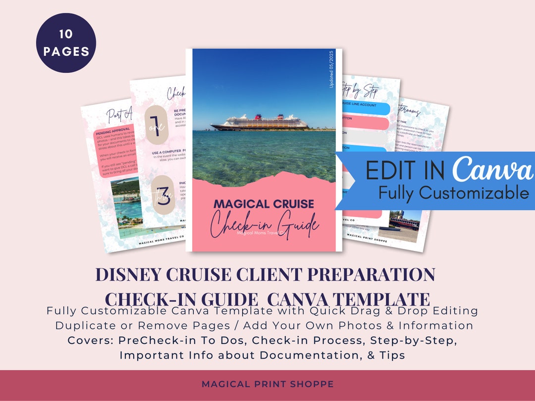 DCL Travel Agent Cruise Client Documents CANVA Template / Updated for ...