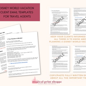 Travel Agent Client Email Templates for WDW / Travel Agent Templates ...