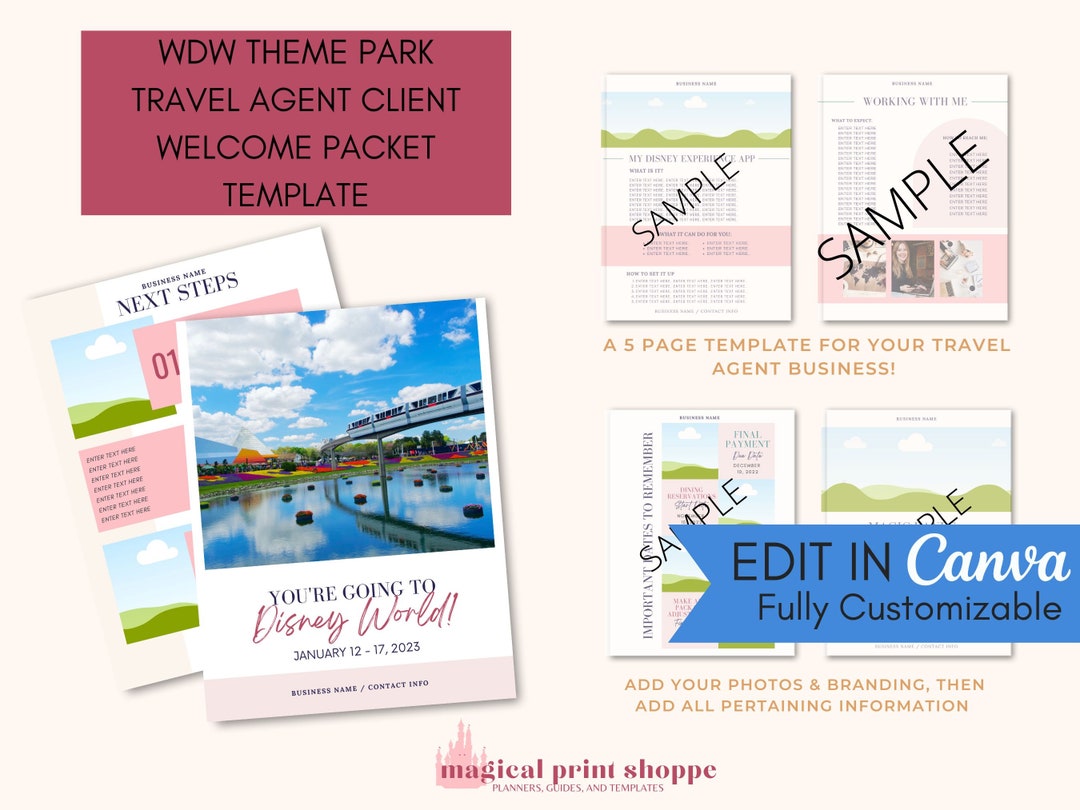 Travel Agent Template |travel Agent New Client Template | Travel ...