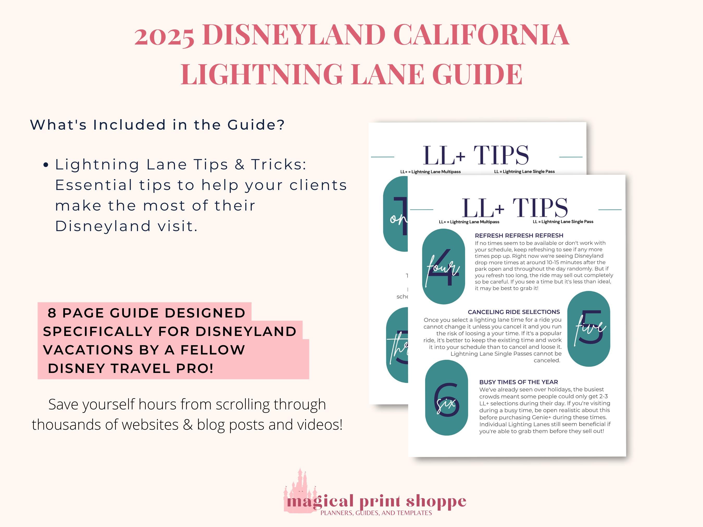 DLR California Lightning Lane Planning Guide / Updates for 2025 / All ...