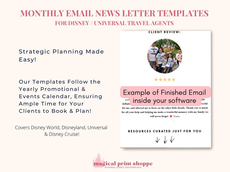 Travel Agent Email Templates | WDW Travel Agent Monthly Newsletter ...