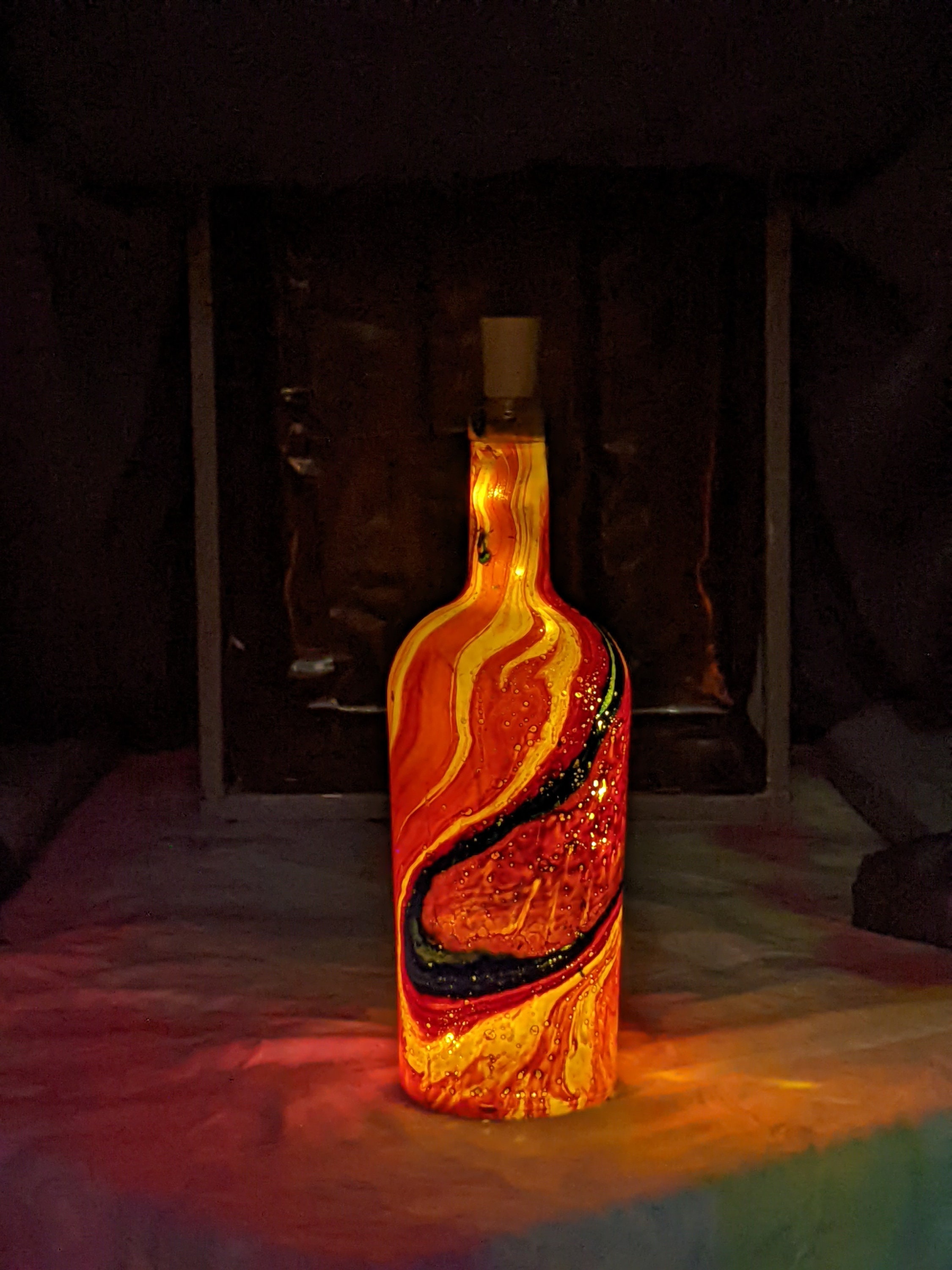 Hydro-dipped Glass Bottle - Etsy