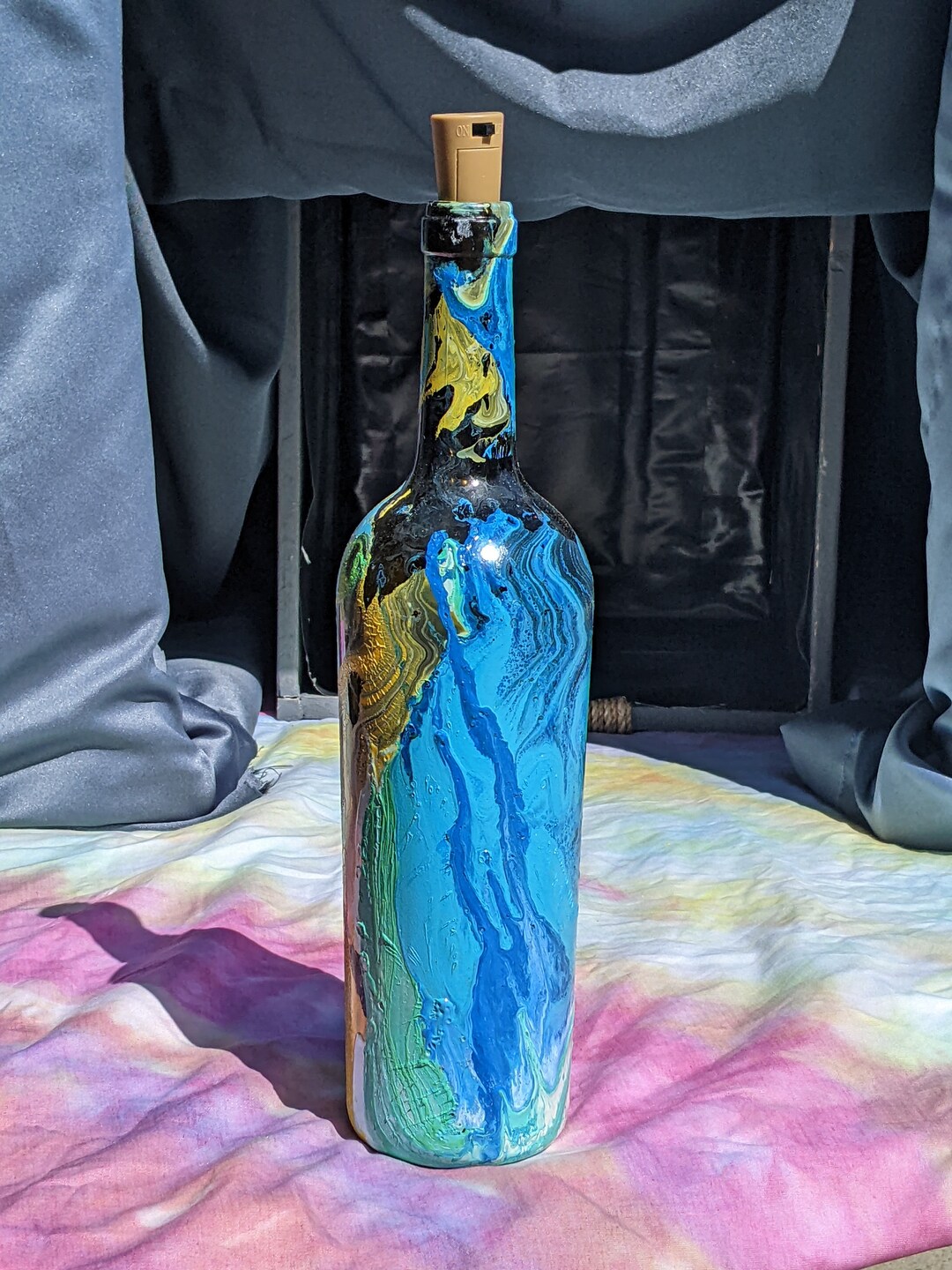 Hydro-dipped Glass Bottle - Etsy