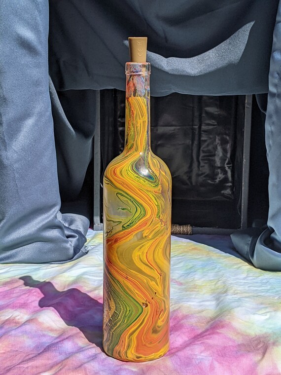 Hydro-dipped Glass Bottle - Etsy