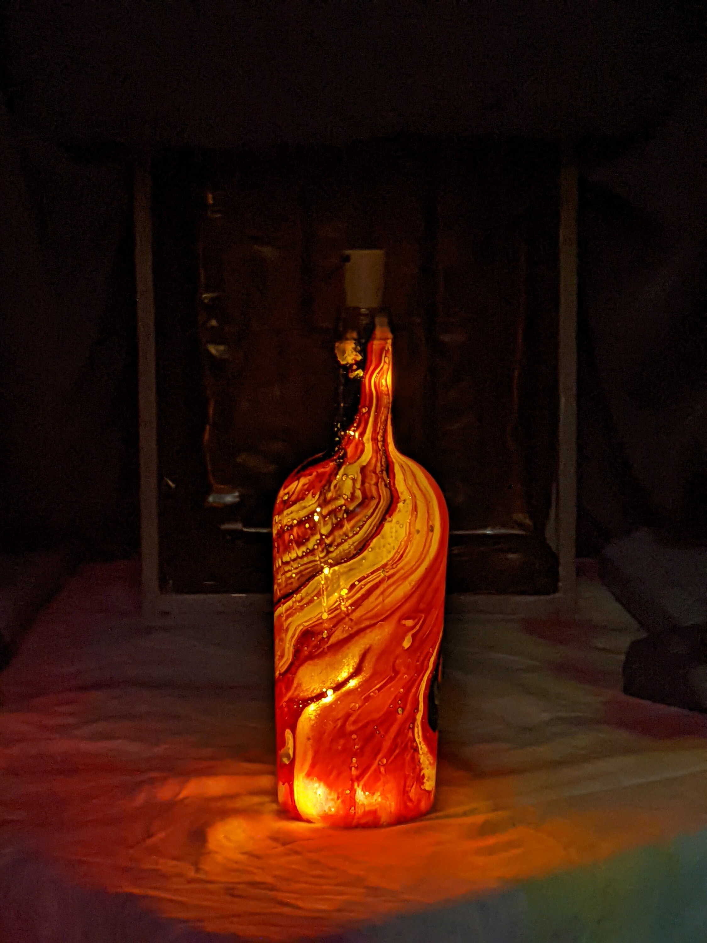 Hydro-dipped Glass Bottle - Etsy