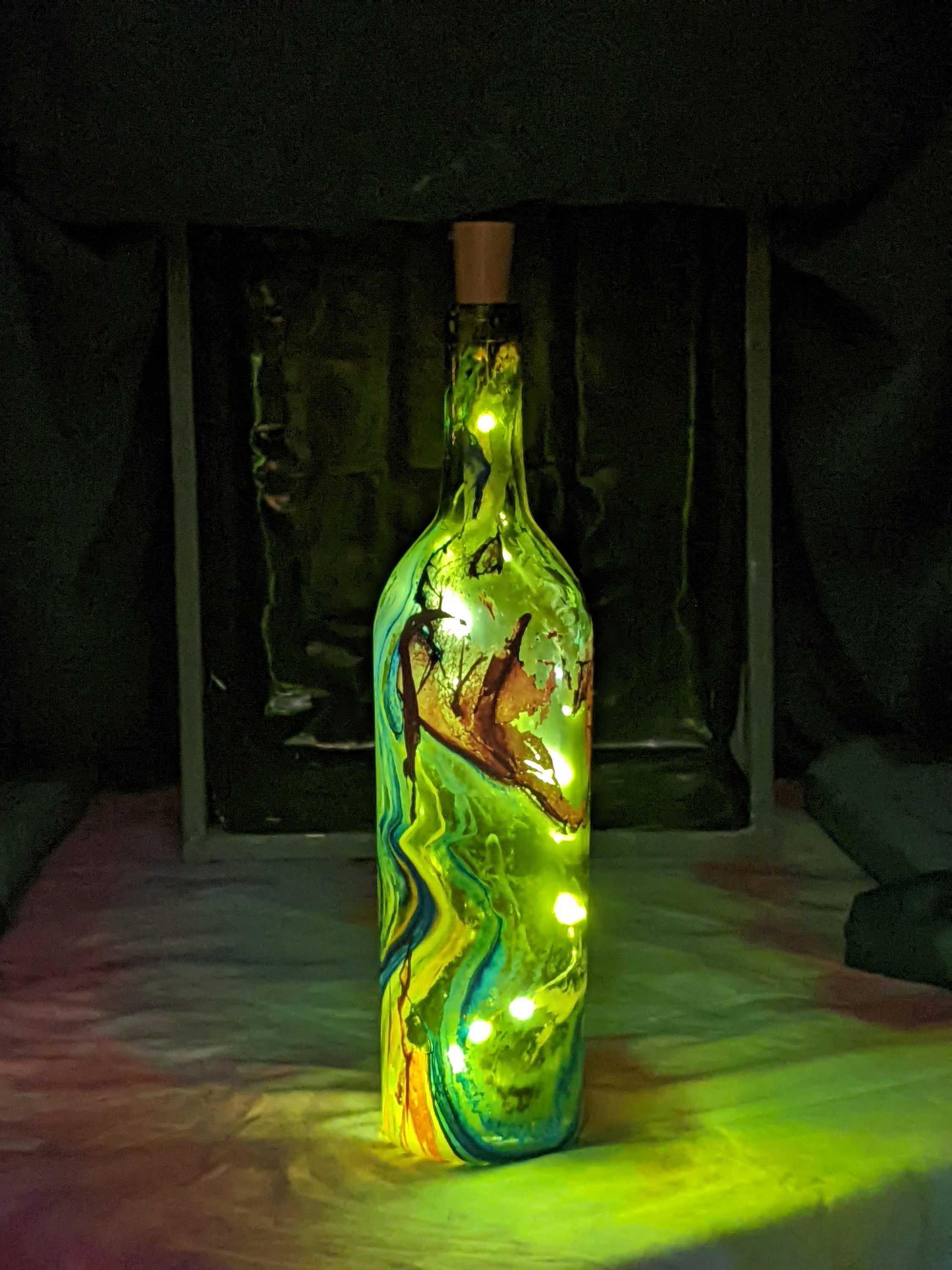 Hydro-dipped Glass Bottle - Etsy