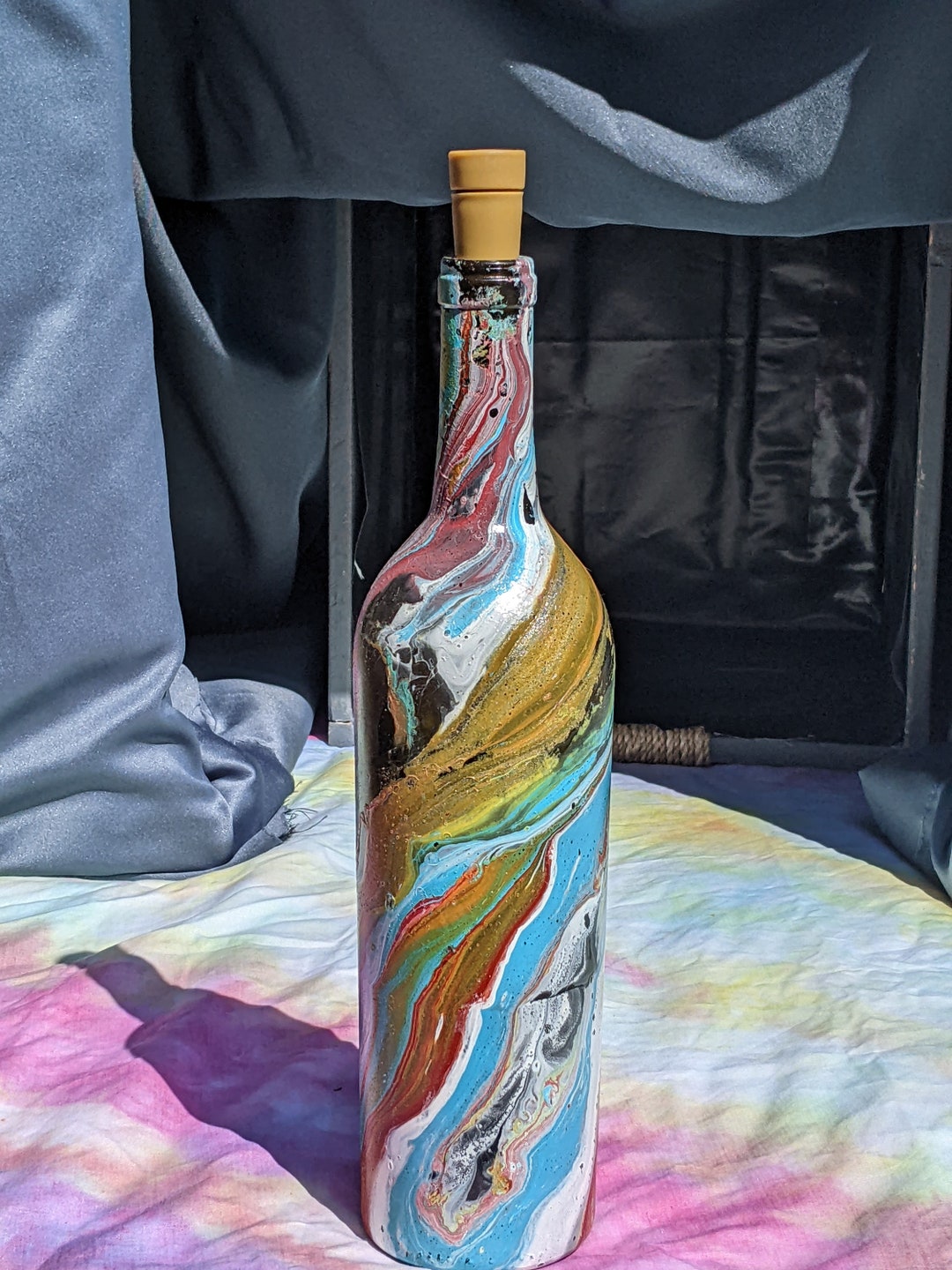 Hydro-dipped Glass Bottle - Etsy