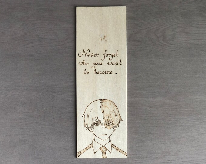 Todoroki Shoto Bookmark/ Anime Bookmark/ Handmade Wood Bookmark ...