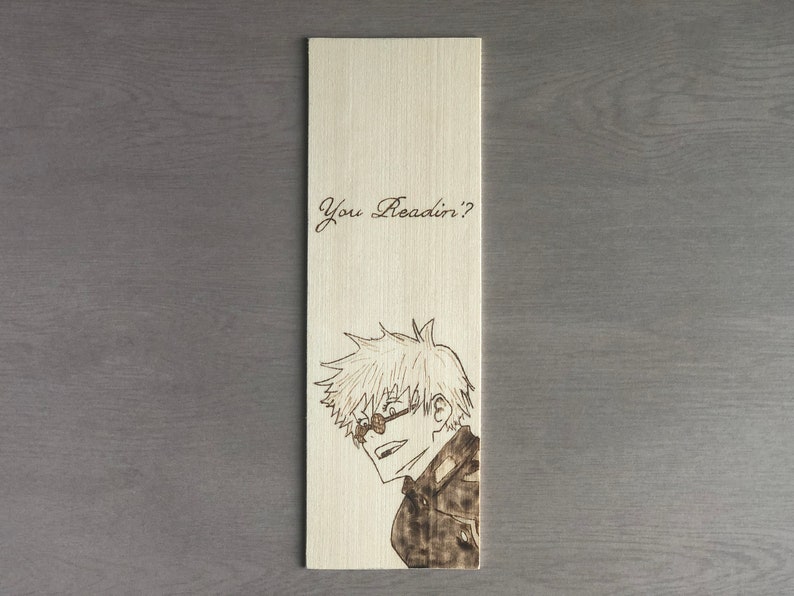 Gojo Satoru Bookmark/ Anime Bookmark/ Handmade Wood Bookmark/ | Etsy