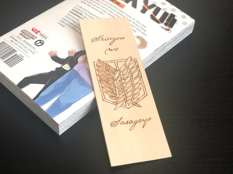 Attack on Titan Bookmark/ Anime Bookmark/ Handmade Wood | Etsy