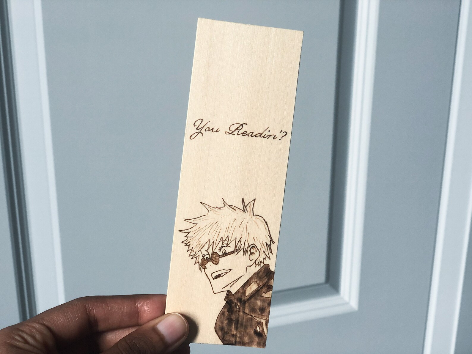Gojo Satoru Bookmark/ Anime Bookmark/ Handmade Wood Bookmark/ | Etsy