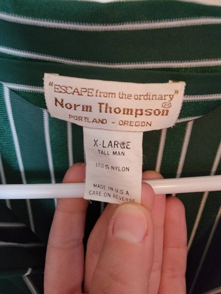 Vintage Norm Thompson Sheer Pajama Top in Green, Made in America ...