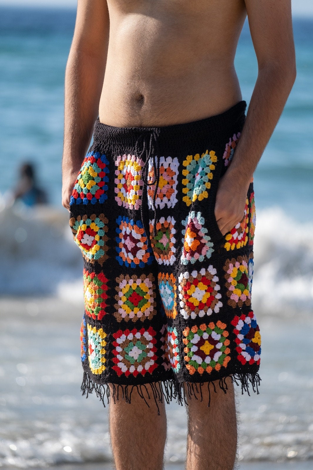 Crochet Shorts For Men Unisex Shorts Crochet Mens Beach Etsy