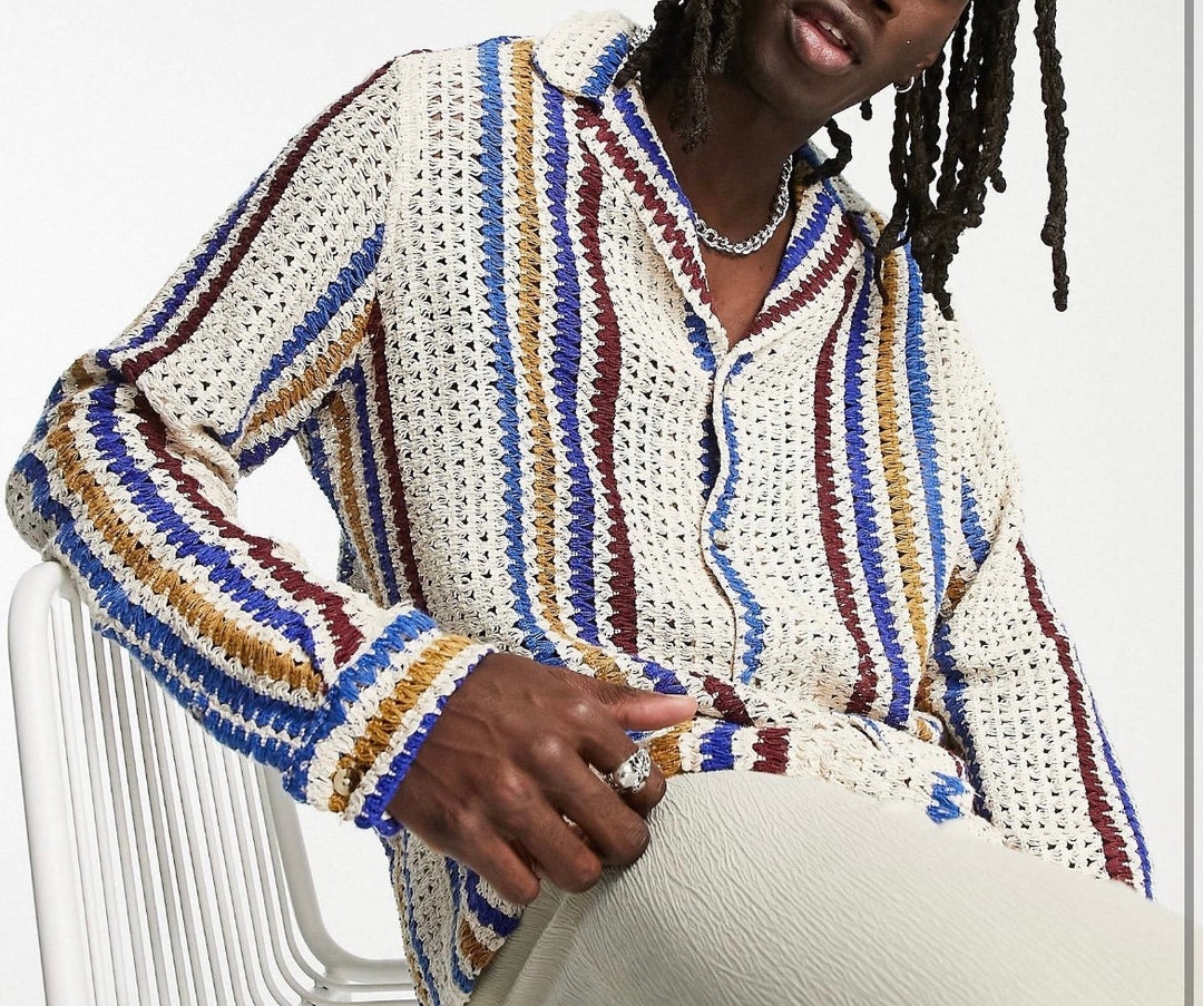 Crochet Shirt Unisex Shirt Crochet Overshirt Crochet - Etsy