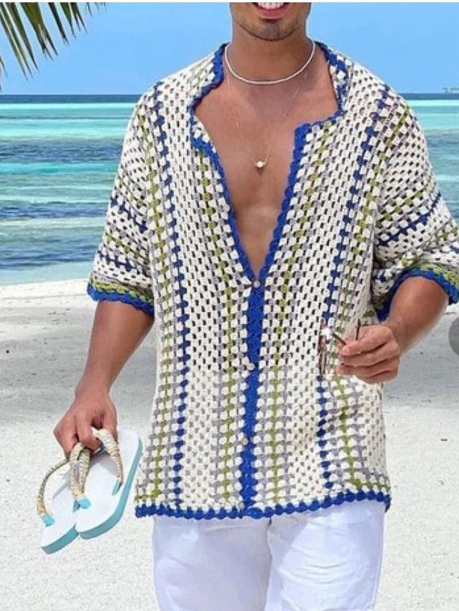 Crochet Shirt Unisex Shirt Crochet Overshirt Crochet - Etsy