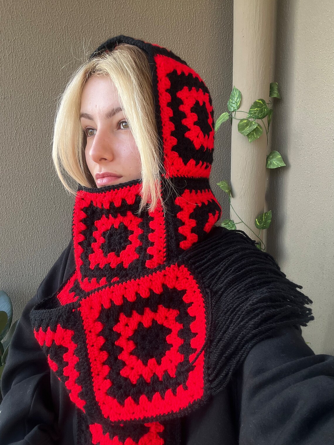 Crochet Balaclava Scarf Granny Square Balaclava - Etsy
