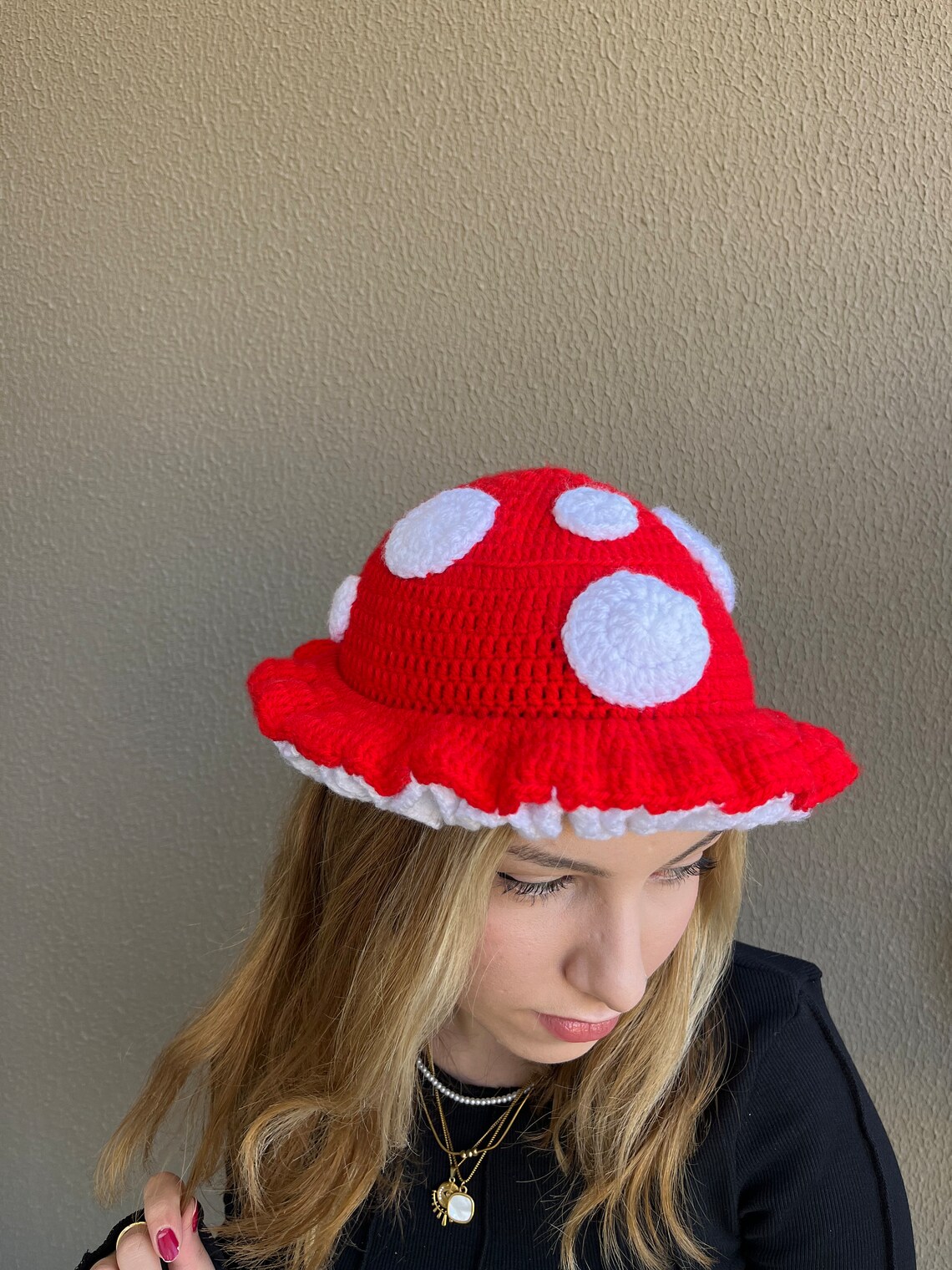Mushroom Bucket Hat Crochet Mushroom Hat Unisex Halloween - Etsy