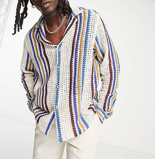 Crochet Shirt Unisex Shirt Crochet Overshirt Crochet - Etsy